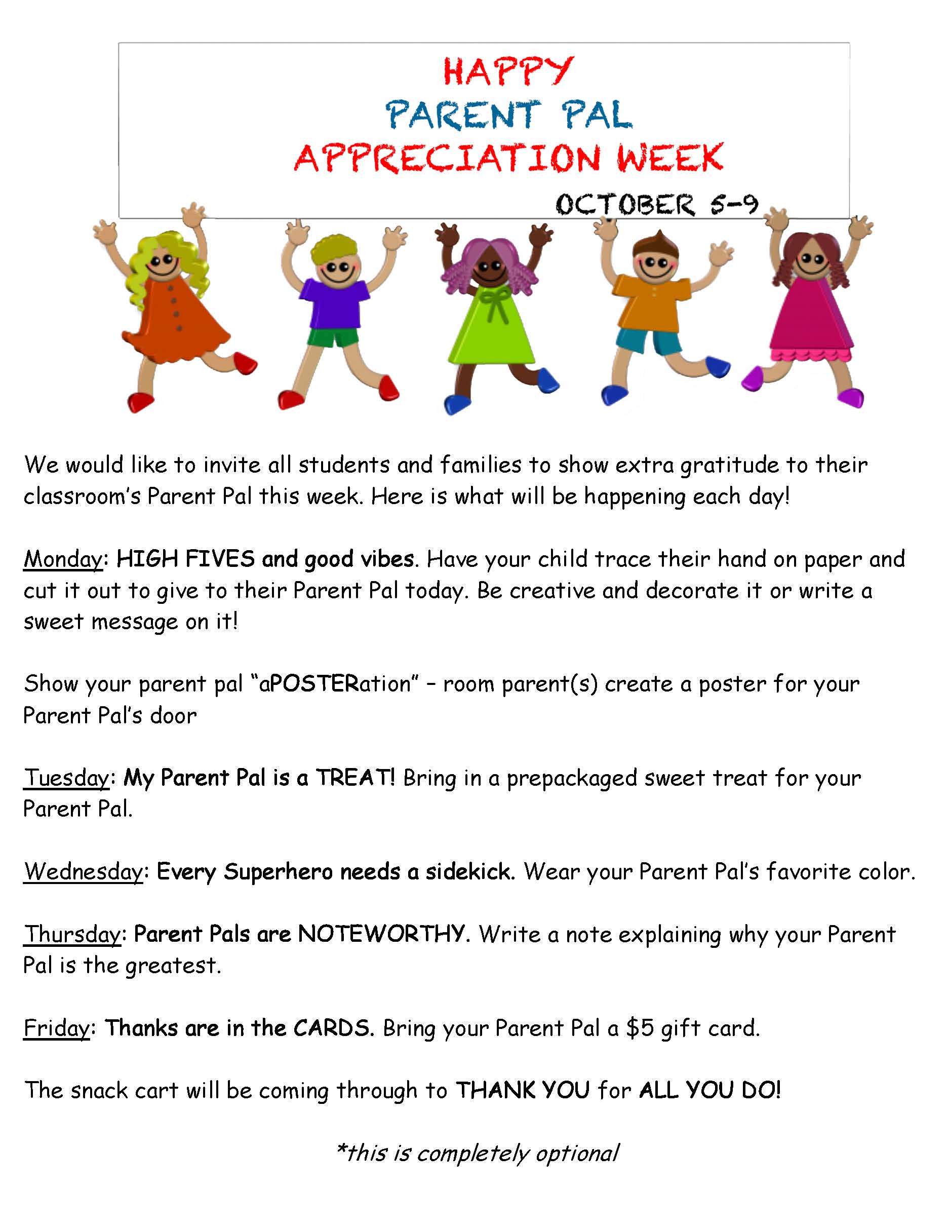 Parent Pal Appreciation Week 2020